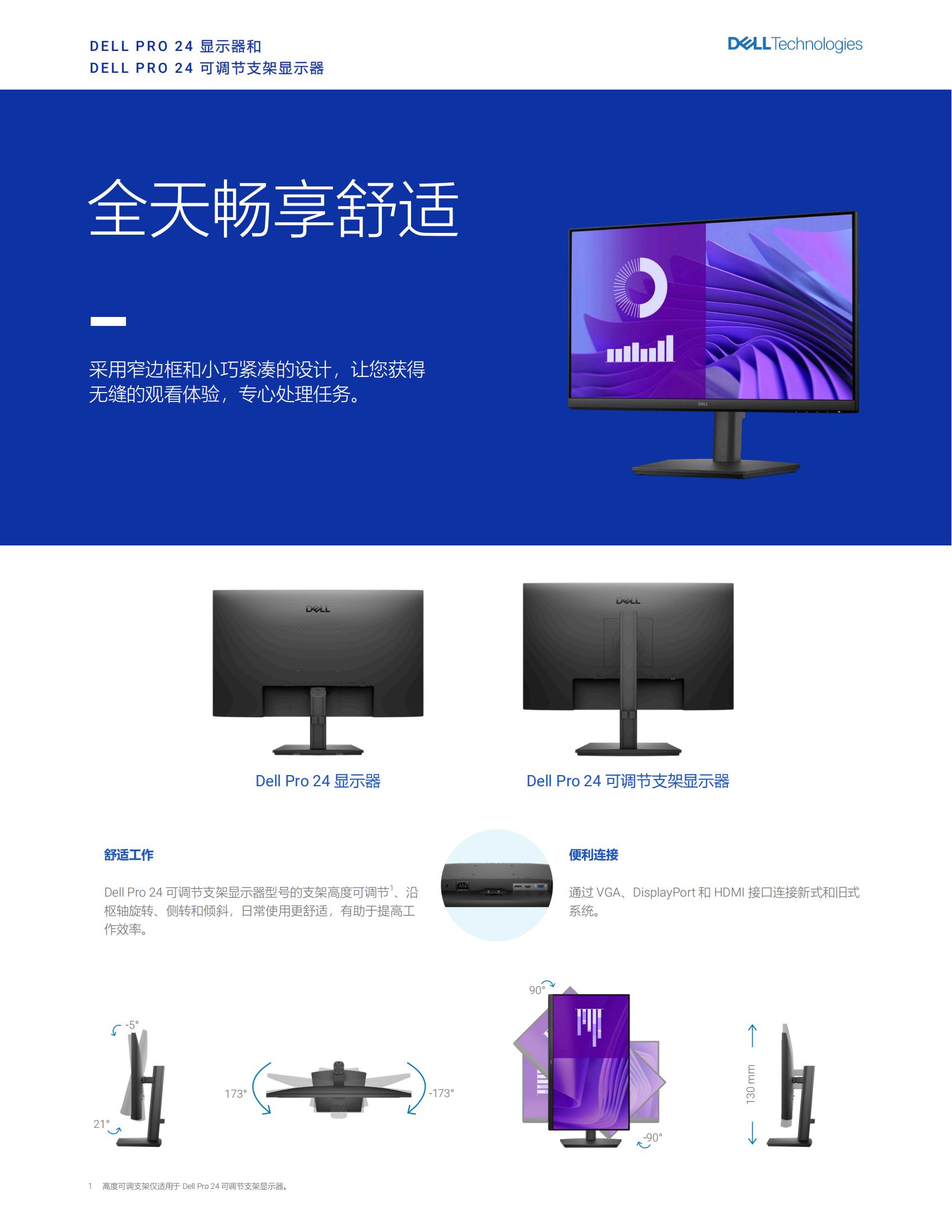 戴尔Dell Pro 24 显示器 - E2425HM报价、参数、图片、配置-显示器及外设设备-戴尔(Dell)官方企采中心